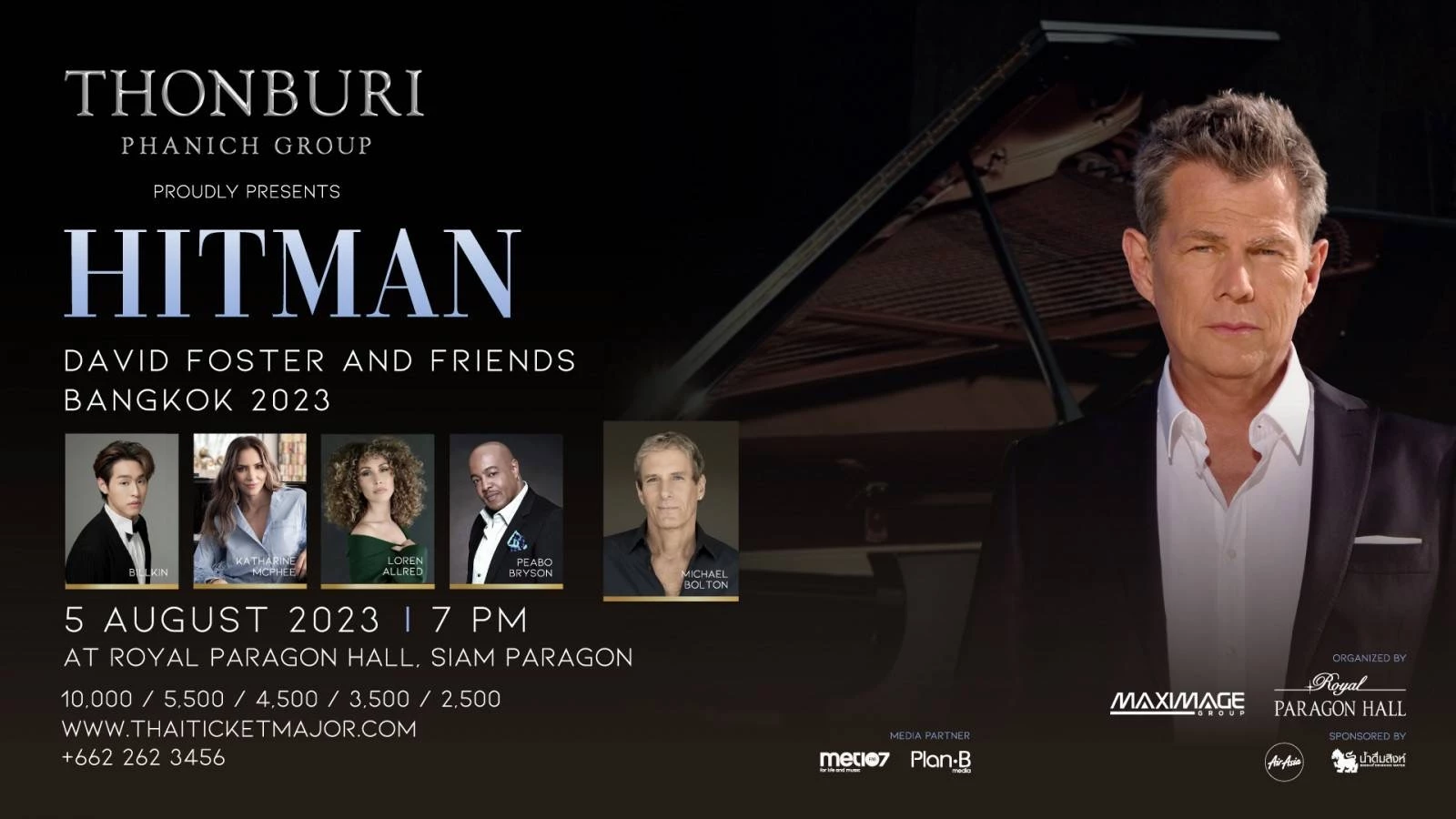 David Foster จะนำเพลงฮิตตลอดกาลมาสู่กรุงเทพฯ สิงหาคมนี้ ที่สยามพารากอน