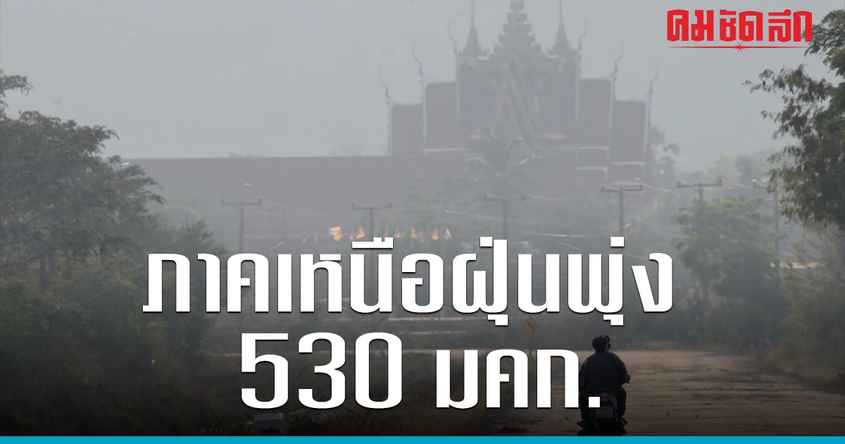 'PM2.5' ภาคเหนือพุ่งสูง 530 มคก./ลบ.ม. เช็ก 22 จังหวัดฝุ่นพิษเกินมาตรฐาน | คมชัดลึก