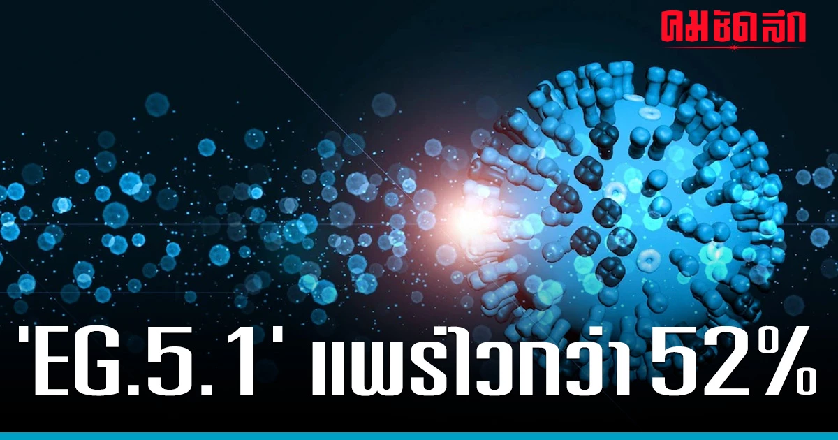'EG.5.1' โอไมครอน รุ่นเหลน แพร่เชื้อไวกว่า XBB.1.16 ถึง 52% เตือนไทยอย่าวางใจ | คมชัดลึก