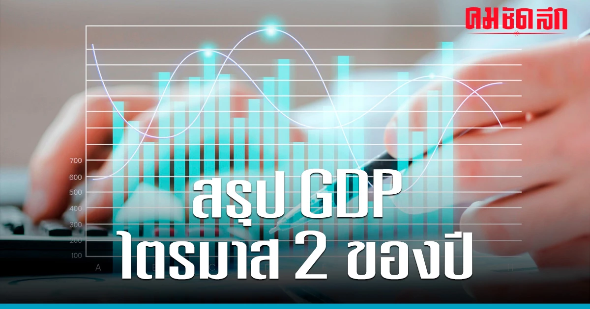 'GDP' ไตรมาส 2 โต 1.8% เพิ่มแค่ 0.2% ส่งออกทรุด นักท่องเที่ยวจีนต่ำกว่าเป้า | คมชัดลึก