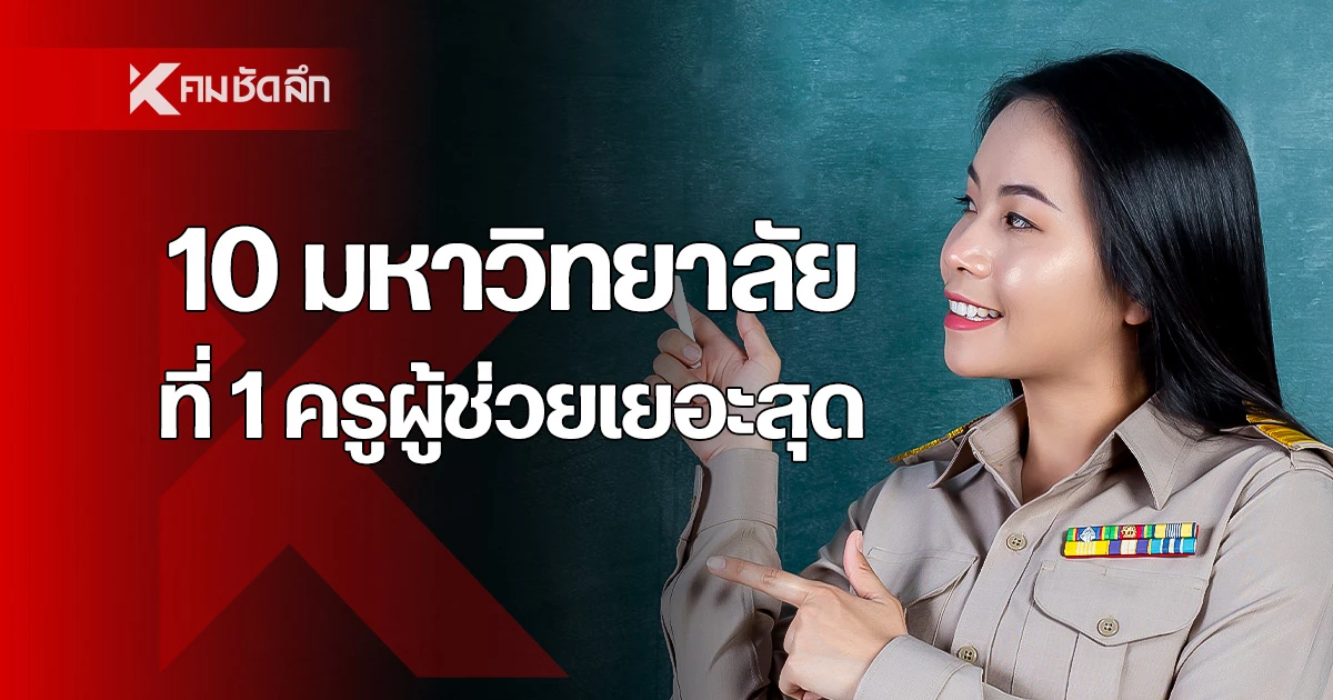 10 อันดับ มหาวิทยาลัย สอบบรรจุ ครูผู้ช่วย สพฐ.2567 ติดอันดับ 1 เยอะที่สุด | คมชัดลึก
